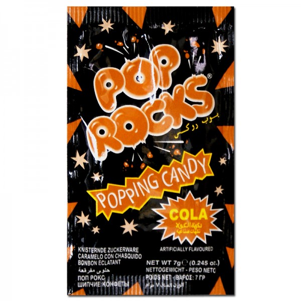 Pop Rocks Sucre pétillant goût Cola - 7 Gr x 50 - My Candy Shop - Revendeur